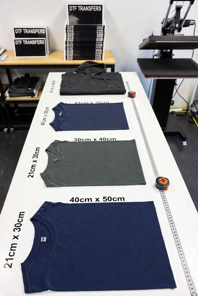 DTF Transfers Size Chart: Perfect Fit for Any Garment | EZDTFMaker