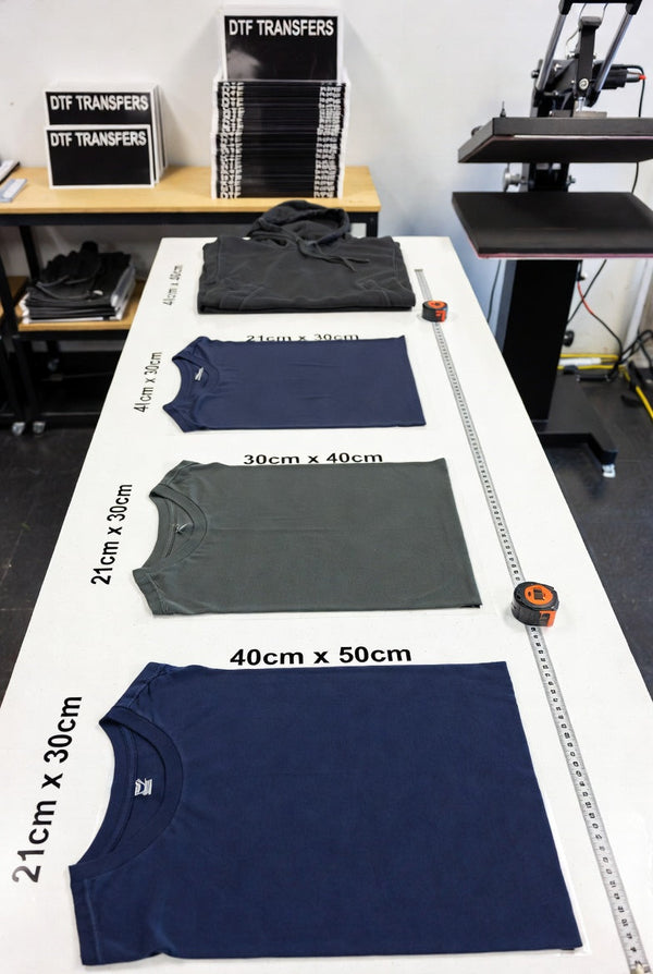 DTF Transfers Size Chart: Perfect Fit for Any Garment | EZDTFMaker